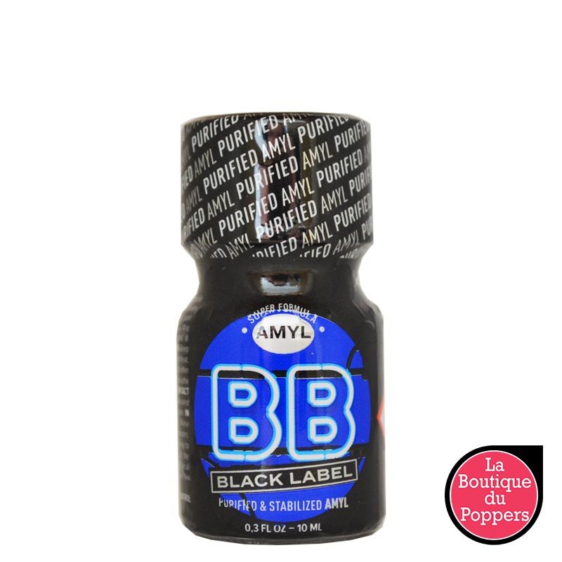 Poppers BB Black Label Amyl 10ml pas cher sur La Boutique du Poppers